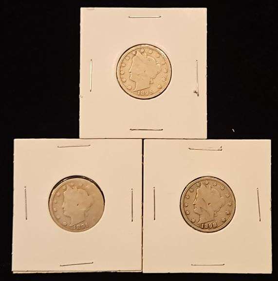 Barber- Liberty Head Nickels, 1891, 1895, 1898. - Kraft Auction Service ...