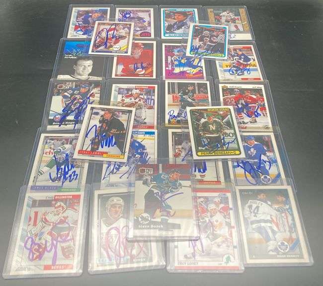 (J) Hockey collector cards JSA certificate 25 cards - Kraft Auction ...