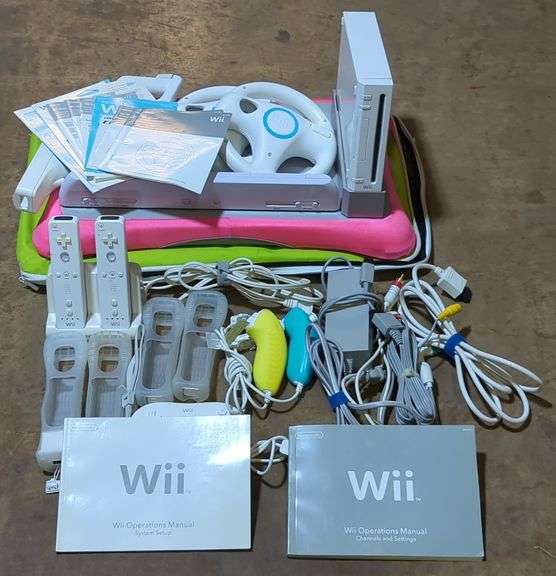 (I) Nintendo Wii Gaming System (Model RVL-001(USA) Inc, Wii Wheel, Wii ...