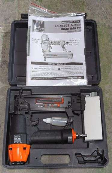 WEN 18-Gauge 2" Brad Nailer w/ Case (Model 61723K) - Kraft Auction ...