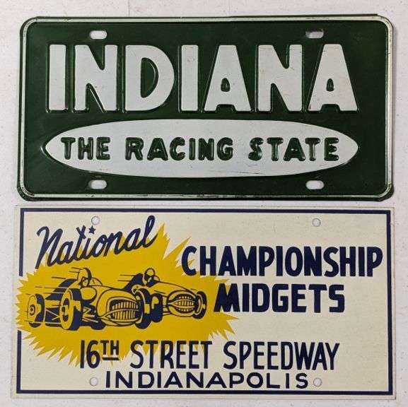 (2) Racing Souvenir License Plates - Kraft Auction Service, LLC