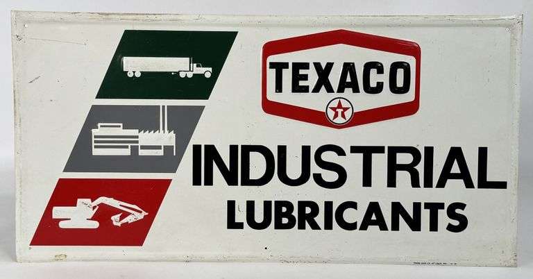 Vintage SST Texaco Industrial Lubricant Sign - Kraft Auction Service, LLC