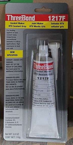 Three Bond Gasket Maker RTV Sealant Gray 1217F - Kraft Auction Service, LLC