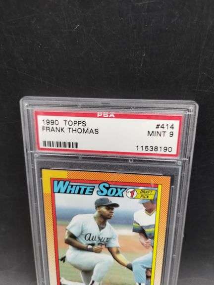 (P) Frank Thomas 1990 Topps PSA mint 9 rookie card - Kraft Auction ...