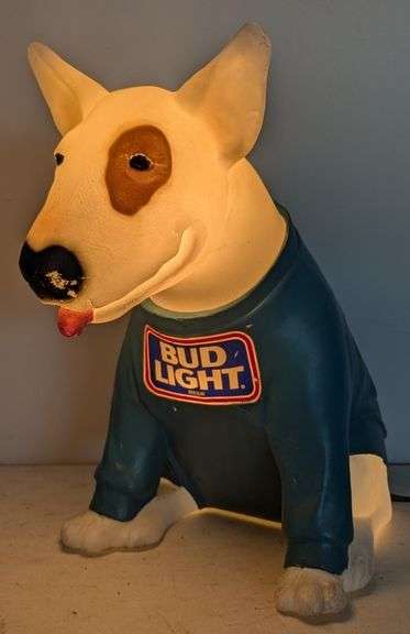 1991 Bud Light Beer Spuds MacKenzie Bar Lamp - Kraft Auction Service, LLC