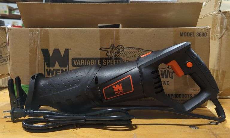 WEN Variable Speed Reciprocating Saw (Model 3630) w/Box - Kraft Auction ...