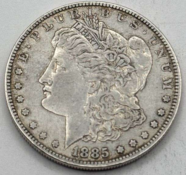 Silver 1885 Morgan Dollar Coin - Kraft Auction Service, LLC