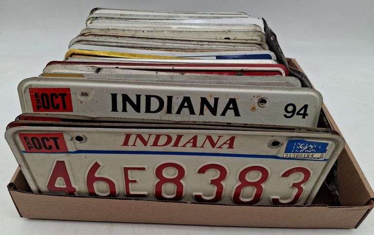 (G) Midwest License Plates, some from Florida and Pennsylvania. Most ...