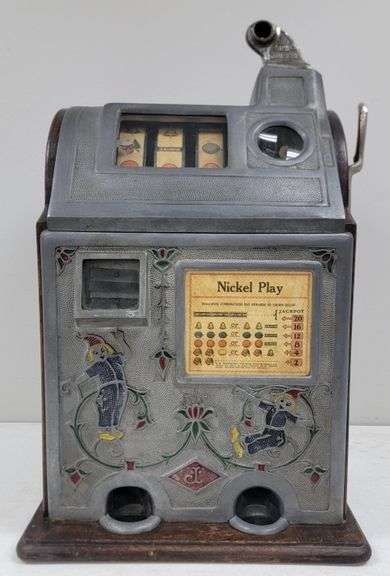 Vintage Jennings Dutch Boy 5 Cent Slot Machine - Kraft Auction Service, LLC