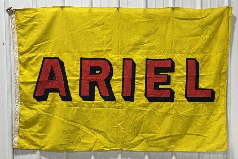 6ft Vintage Ariel Motorcycles Cloth Banner / Flag - Kraft Auction ...