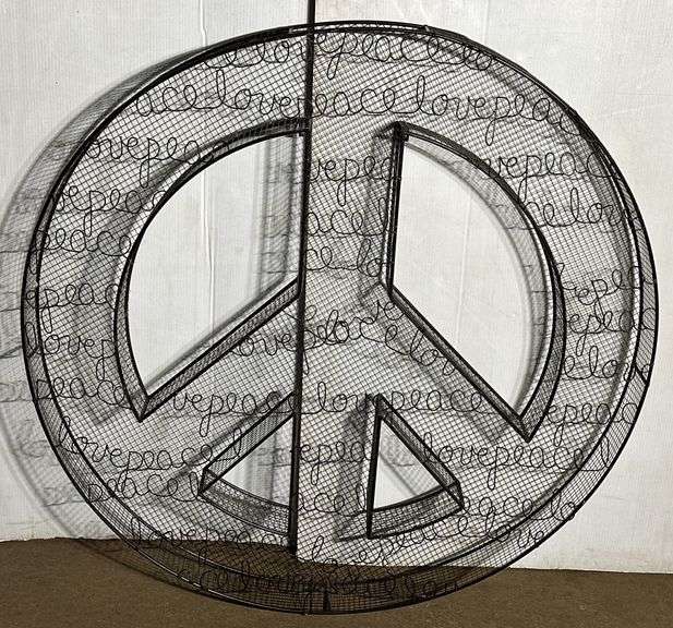 (W) Metal Peace Sign Home Accessory - Kraft Auction Service, LLC