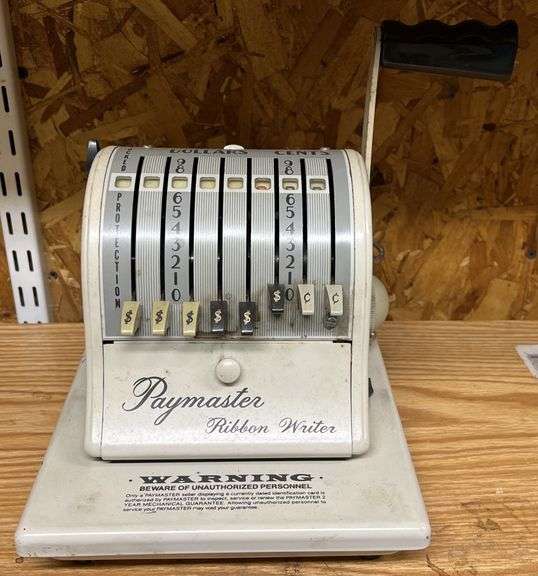 (H2) Paymaster Ribbon Writer Adding Machine - Kraft Auction Service, LLC