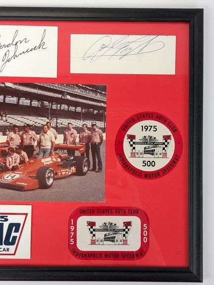1975 Indy 500 Front Row Starter Photo & Autographs - Kraft Auction ...