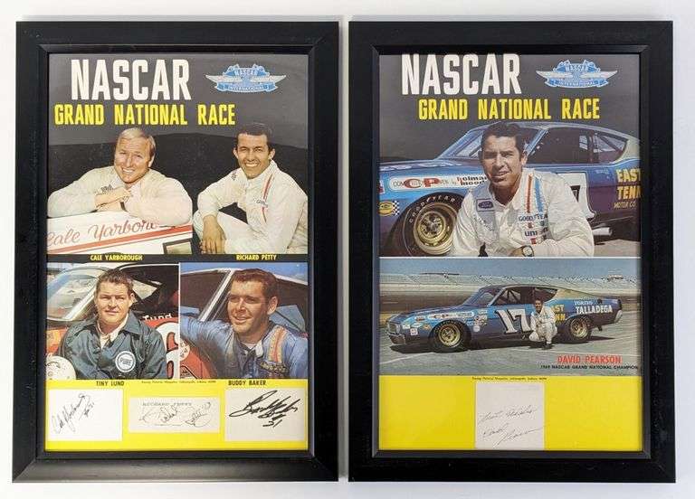 (2) Framed Nascar Racing Pictorials - Kraft Auction Service, LLC