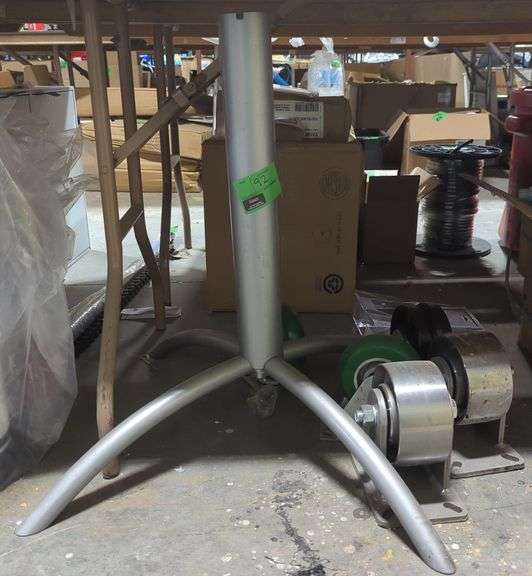 Stainless Steel 4 Legs Table Legs w/ Industrial Coaster Wheels - Kraft ...