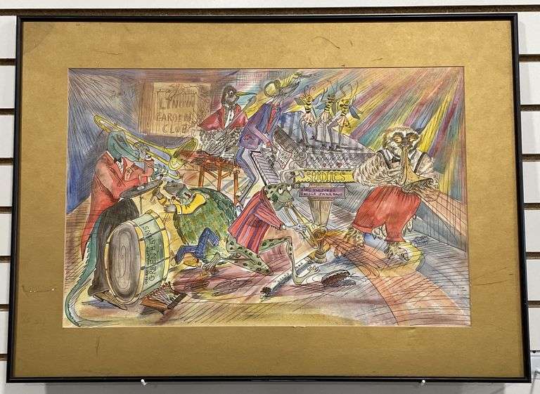 (RK) King Owlivers Jazz Band Print 30” x 21 1/2” - Kraft Auction ...