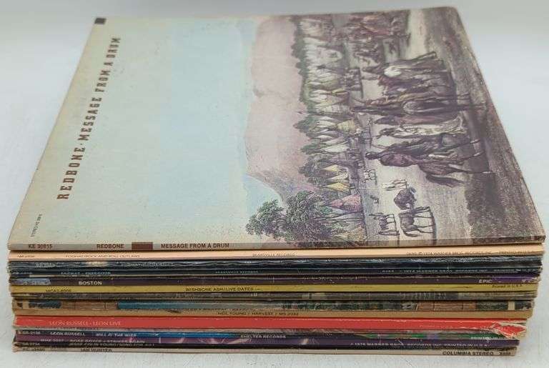 (Z) Vtg LP Records 33 RPM. Redbone, Foghat, Boston, Leon Russell, Rose ...