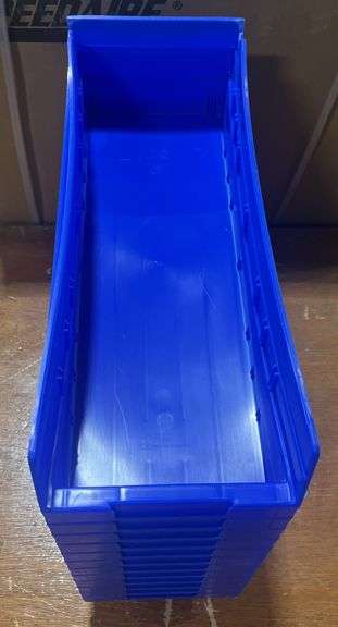 Akro-Mils Blue Plastic Shelf Bins - Kraft Auction Service, LLC