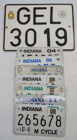 (G) Metal motorcycle license plates. - Kraft Auction Service, LLC