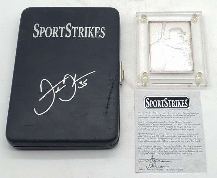 Frank Thomas Chicago White Soxs 6oz Silver Card - Kraft Auction Service ...