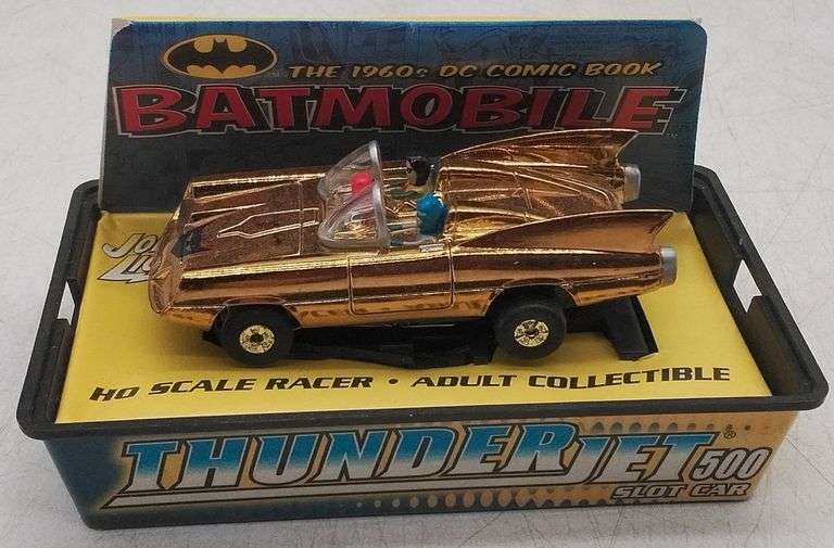 (H) Johnny Lighting Batmobile HO Scale Racer Thunder Jet 500 Slot Car 3 ...