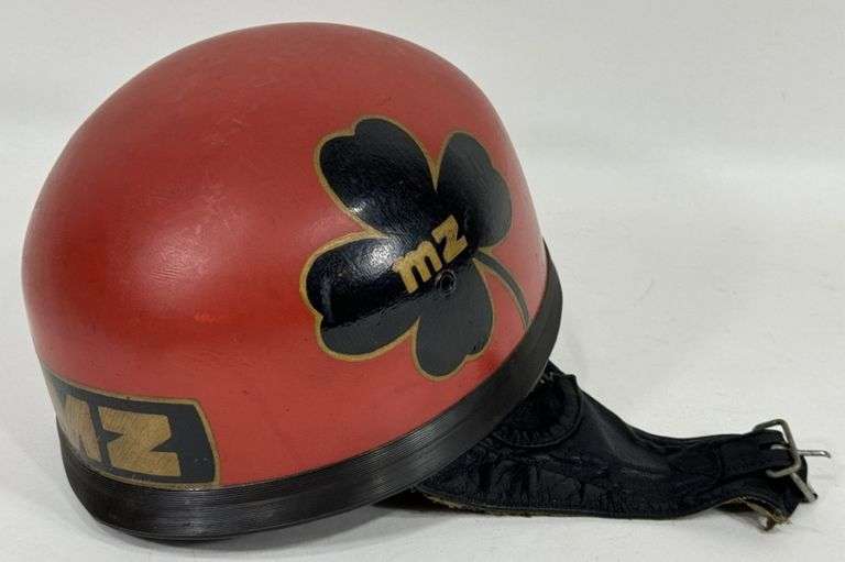 1950s-60s MZ Motorcycle TT Racing Helmet - Kraft Auction Service, LLC