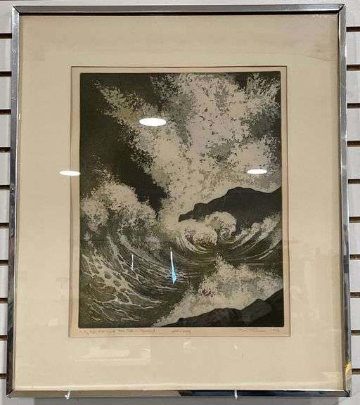 (RK) Cleo Tower Artist Proof Wave Print 25 1/2” x 30” - Kraft Auction ...
