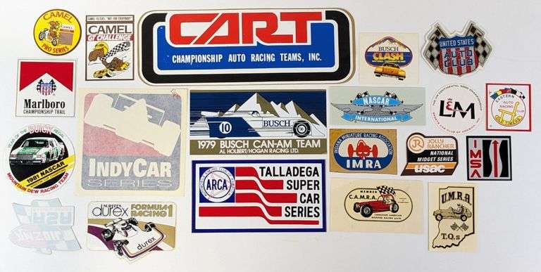 (20) Vintage Racing Decals - Kraft Auction Service, LLC