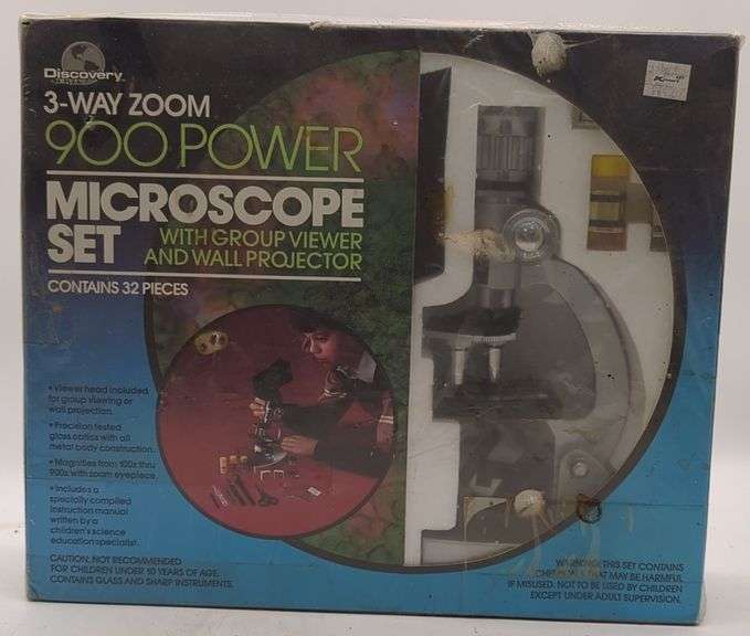 (D) Discovery 3-way zoom 900 power Microscope set. - Kraft Auction ...