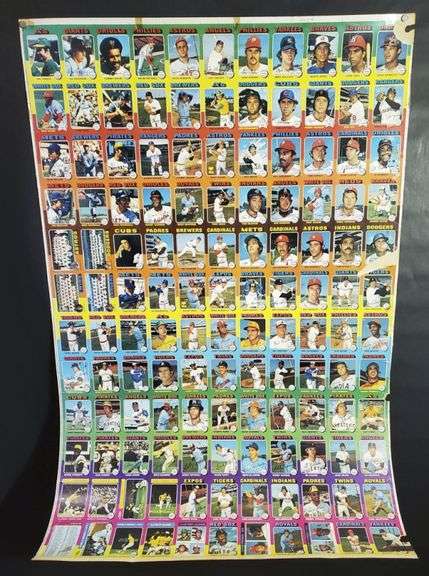 1975 Topps Baseball Trading Card Uncut Sheet - Kraft Auction Service, LLC