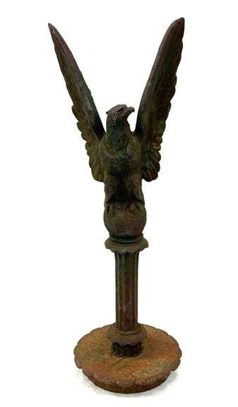 Cast Iron Eagle Fence Post Topper - Kraft Auction Service, LLC