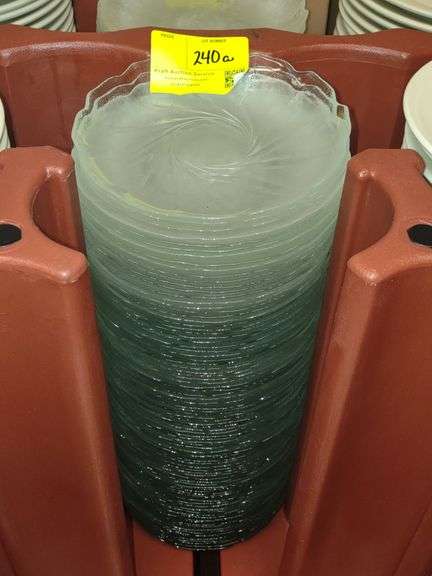7" Fleur Glass Plates (90 Plates) - Kraft Auction Service, LLC
