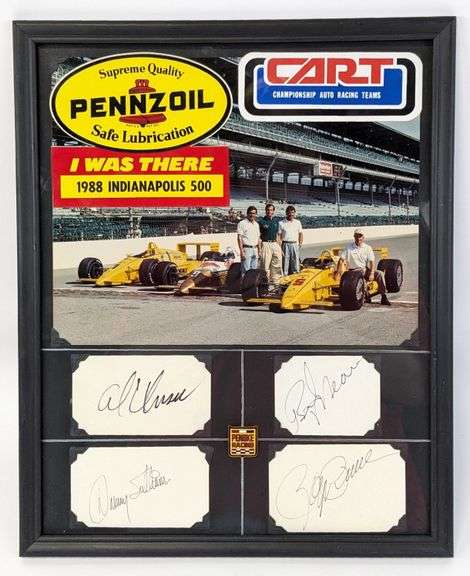 1988 Indy 500 All Penske Front Row Starters - Kraft Auction Service, LLC
