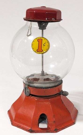 Vintage Simpson 1 Cent Gumball Machine - Kraft Auction Service, LLC