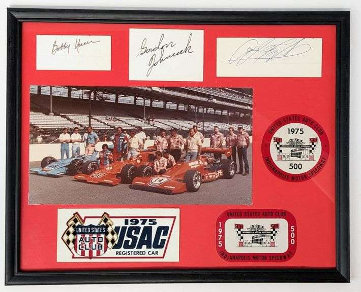 1975 Indy 500 Front Row Starter Photo & Autographs - Kraft Auction ...