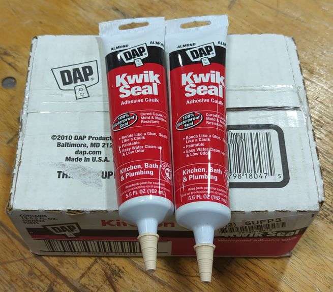 Dap Kwik Seal Adhesive Caulk Almond Color - Kraft Auction Service, LLC
