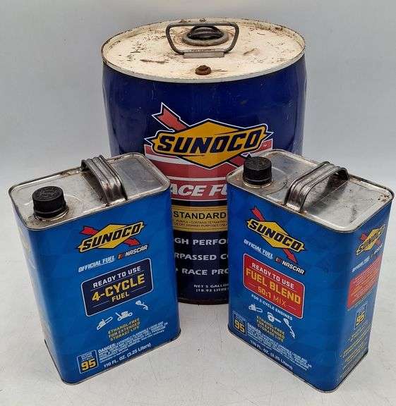 (L) Sunoco Fuel Canisters. Large Canister is empty. - Kraft Auction ...