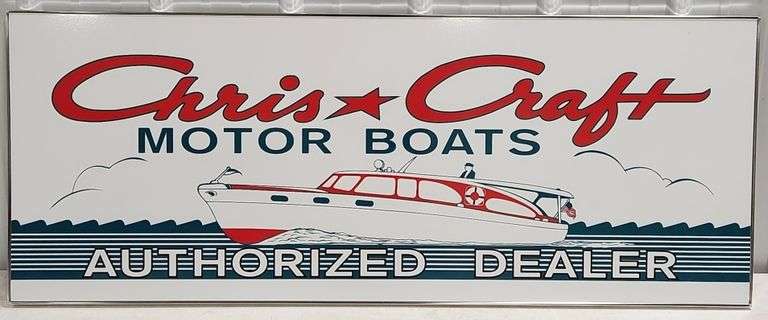 Reproduction Chris-Craft Dealer Advertising Sign - Kraft Auction ...