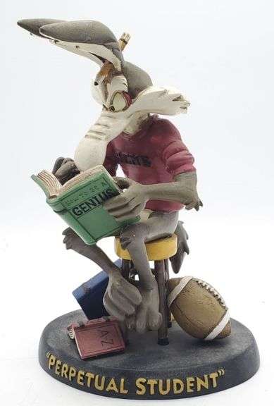 Wile E. Coyote "Perpetual Student" Statue - Kraft Auction Service, LLC