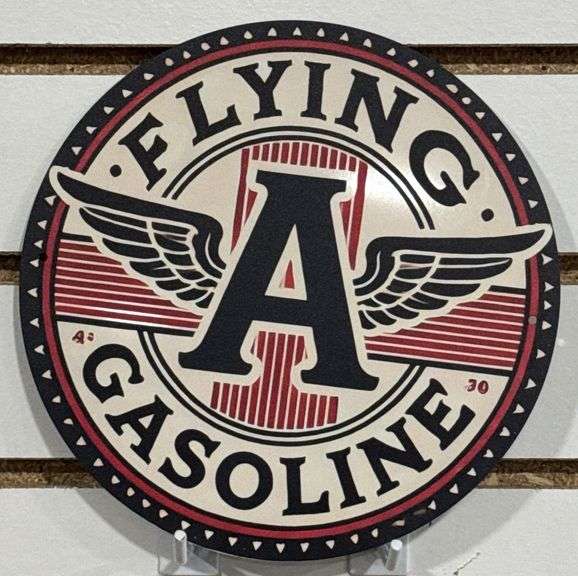 Metal Flying A Gasoline Advertising Sign 7 3/4” - Kraft Auction Service ...