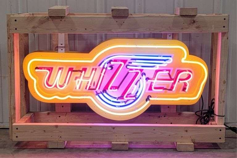 Custom Whizzer Four-Color Neon Sign - Kraft Auction Service, LLC
