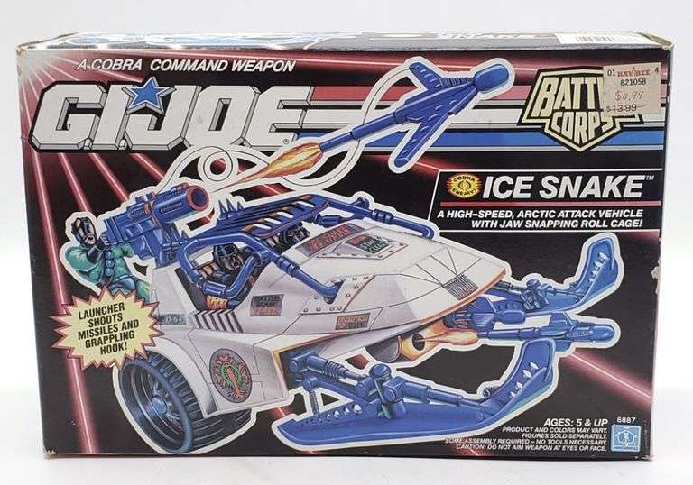 Sealed G.I. Joe Battle Corps Ice Snake Vehicle - Kraft Auction Service, LLC
