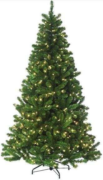 (CY) Home Accents 7.5’ Jackson Noble Fir Pre-Lit LED Tree - Kraft ...