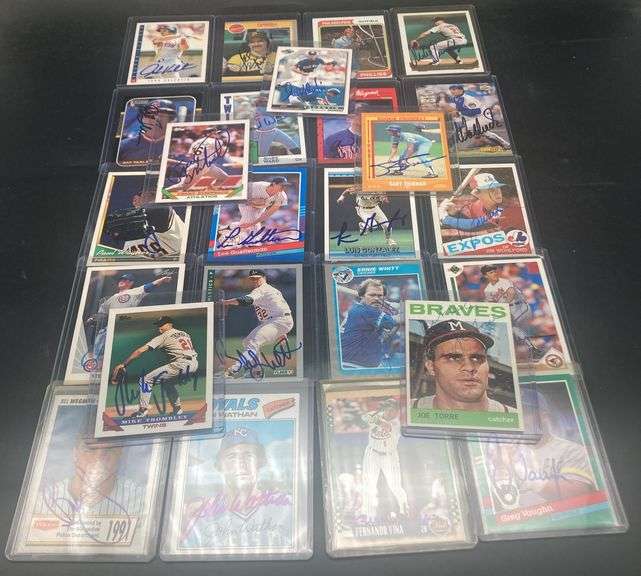 (J) Baseball assorted autograph collector cards JSA certificate 25 ...