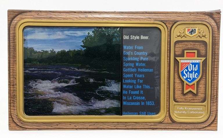 Vintage Old Style Beer Lighted TV Simulator Sign - Kraft Auction ...