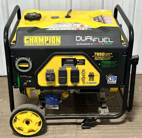 (CV) Champion 7850/6250Watt Gas & Propane Generator - Kraft Auction ...