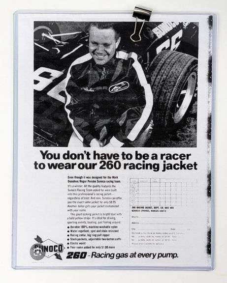 Mark Donohue Sunoco 260 Powered Jacket - Kraft Auction Service, LLC