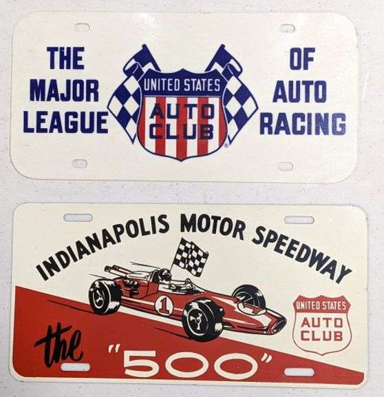 (2) Racing Souvenir License Plates - Kraft Auction Service, LLC