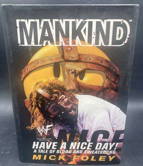 (J) Mankind Mick Foley WWF signed book not authenticated - Kraft ...