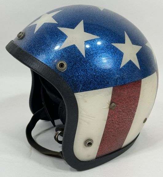 1970s Stars & Stripes Easy Rider Motorcycle Helmet - Kraft Auction ...
